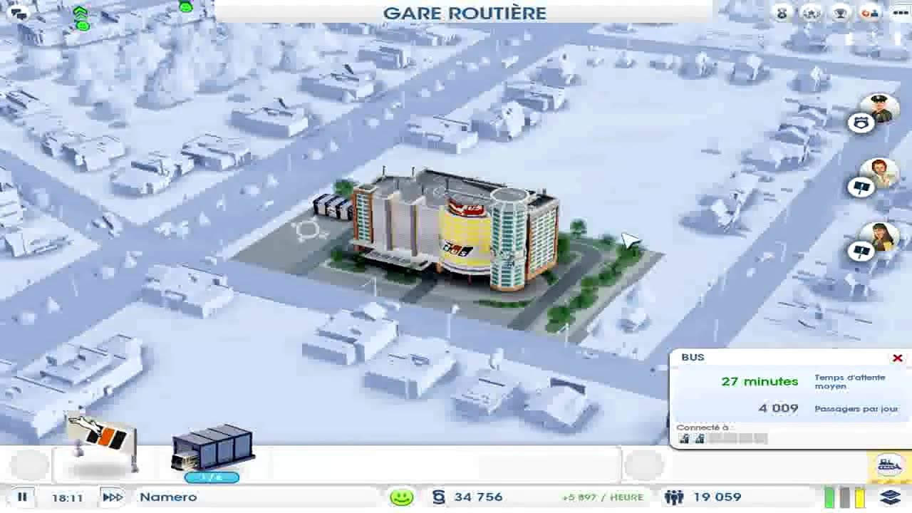 Let's Play SimCity - Episode 9 - Gare Routière et Réseau de Bus - YouTube
