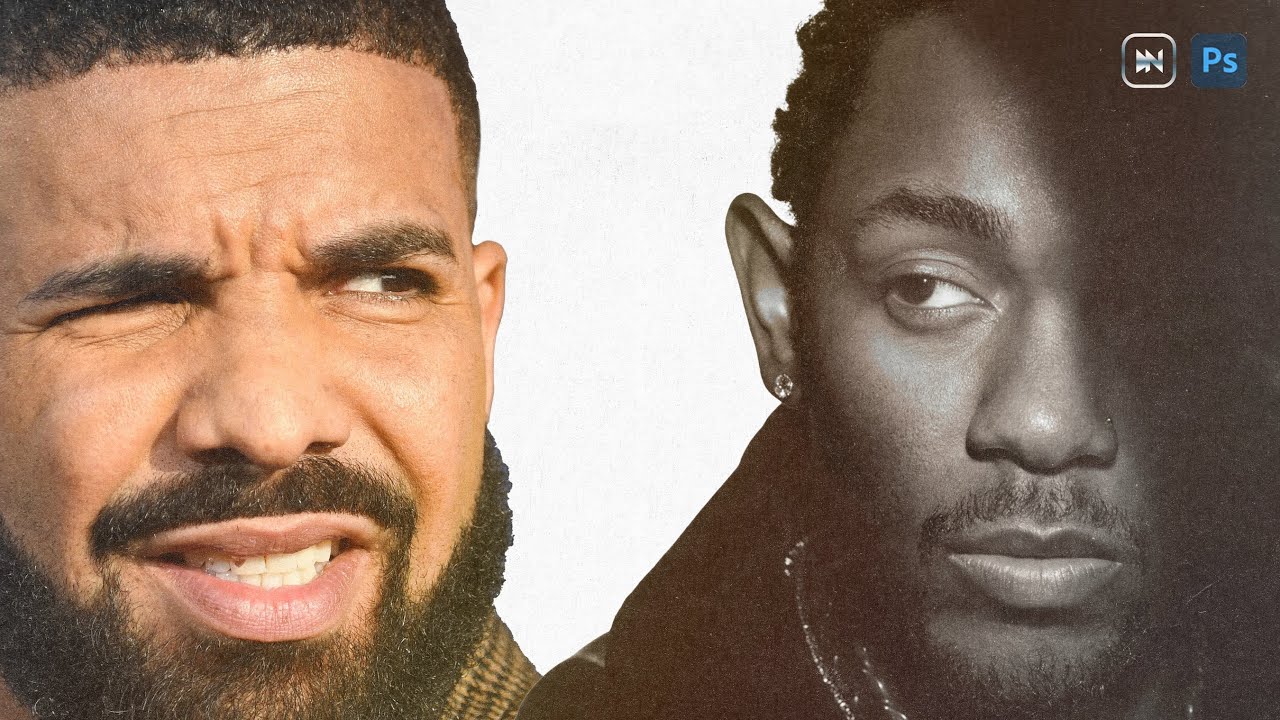Creating a Drake vs. Kendrick Poster Design | Photoshop - YouTube