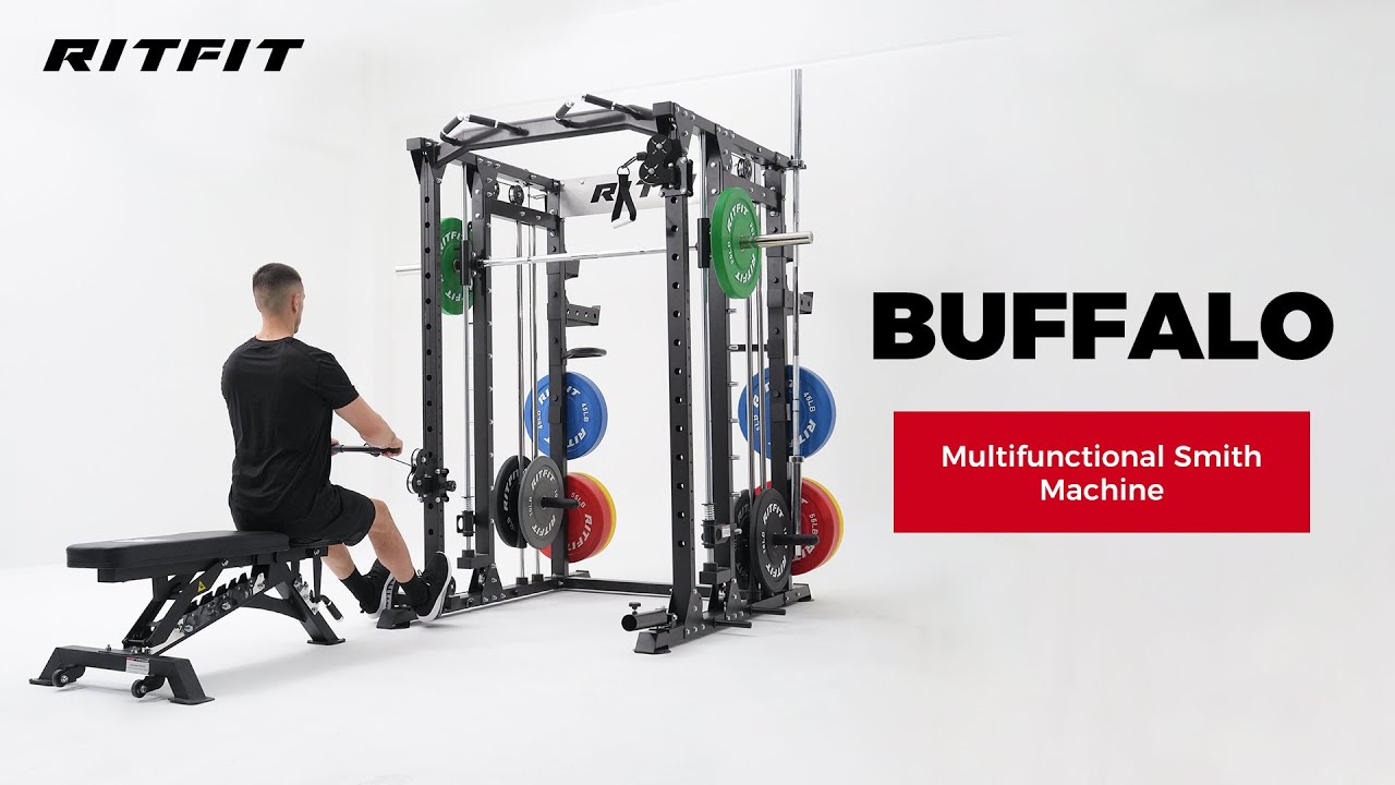 How to use | RitFit BUFFALO Multifunctional Smith Machine with Lat Pull ...
