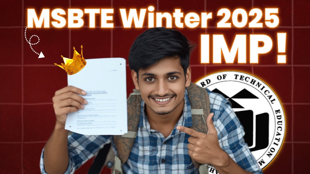 MSBTE Winter 2025 IMP & Guessing Papers | MSBTE Helper - YouTube
