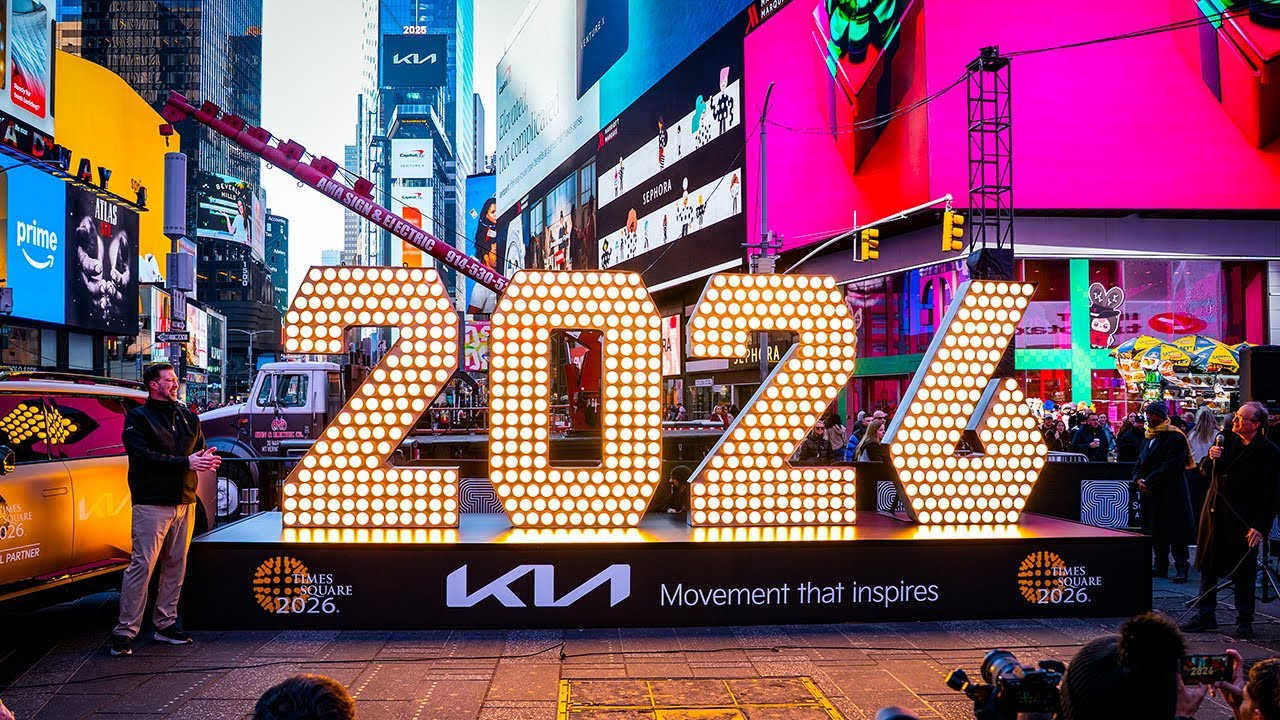 2026 Numerals Arrive in Times Square! - YouTube