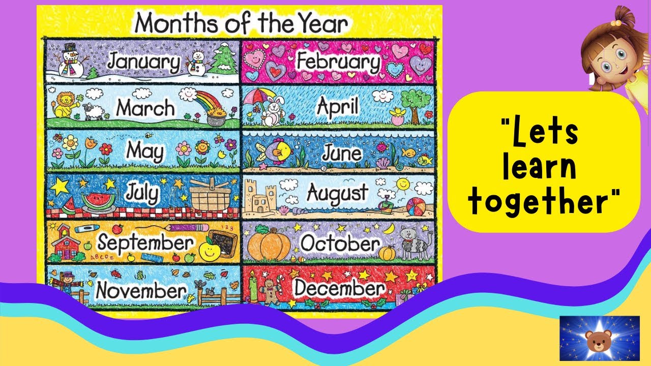 Months of the year | learning for kids | months in English | fun video ...
