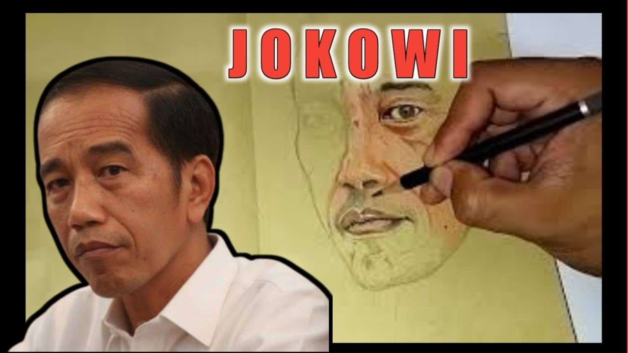 drawing the face of president jokowi - YouTube