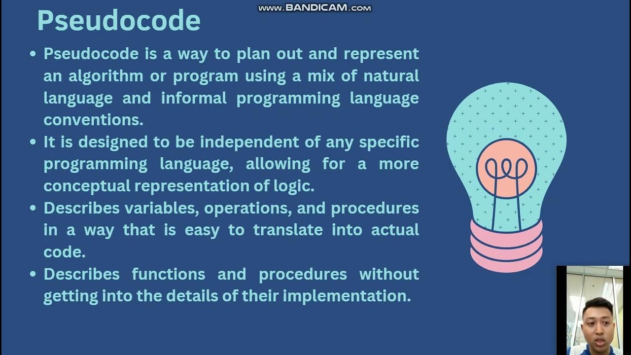 Presentation Pseudocode and Flowchart - YouTube