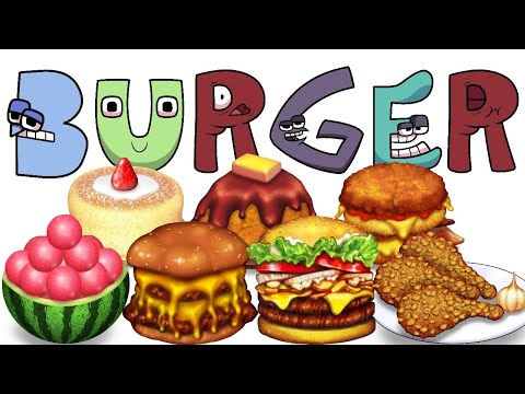 Alphabet Lore Guess the food name Mukbang Animation
