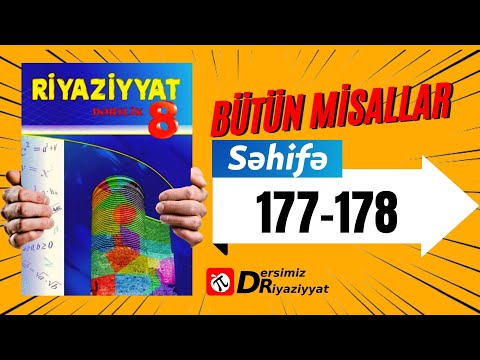 Riyaziyyat 8 ci sinif. seh 177-178. Bərabərsizliklərin həlli / dersimiz riyaziyyat