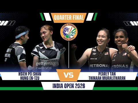 Hsieh/Hung (TPE) vs Pearly TAN/THINAAH Muralitharan (MAS) | India Open Badminton 2026