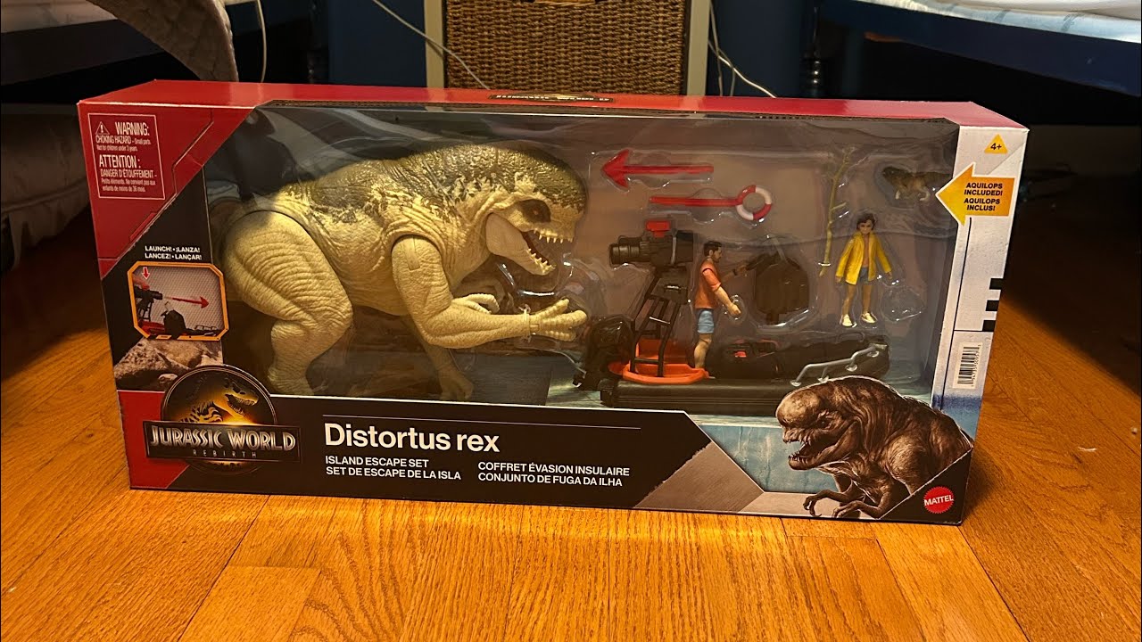 Jurassic World Rebirth Distortus Rex Island Escape Set FIGURE UNBOXING ...
