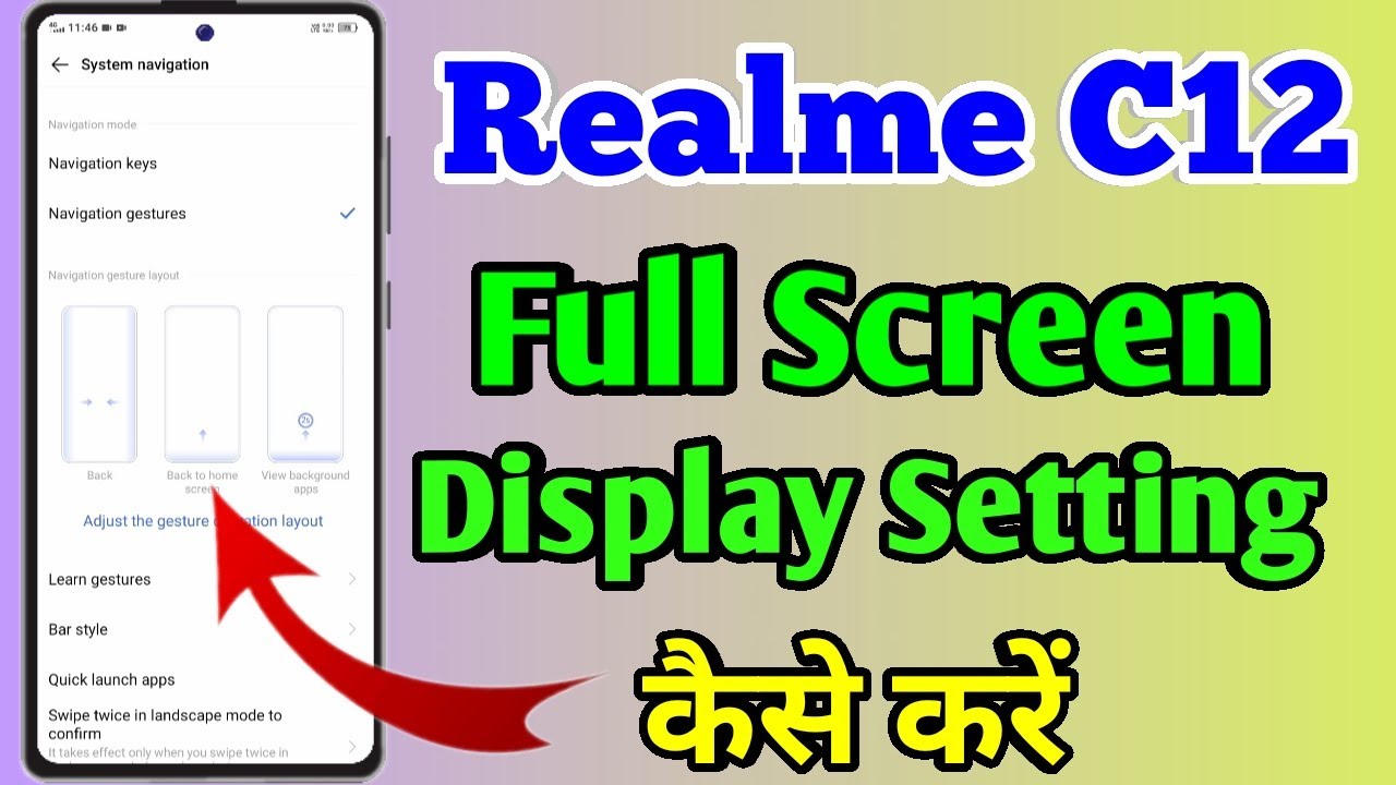 How To Full Screen Display In Realme C12 | Realme C12 Full Screen ...
