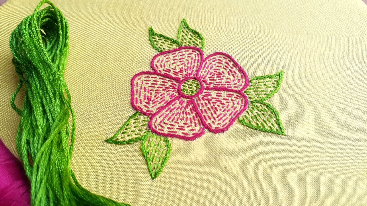 Running Stitch/Kacha Tanka, Stem Stitch/Dandi Tanka, Hand Embroidery ...