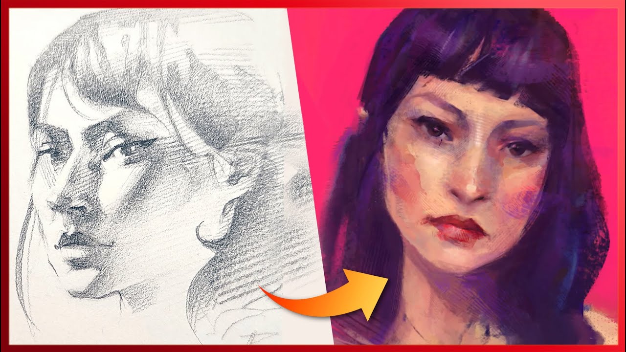 RETO: Dibujo TRADICIONAL VS DIGITAL - YouTube