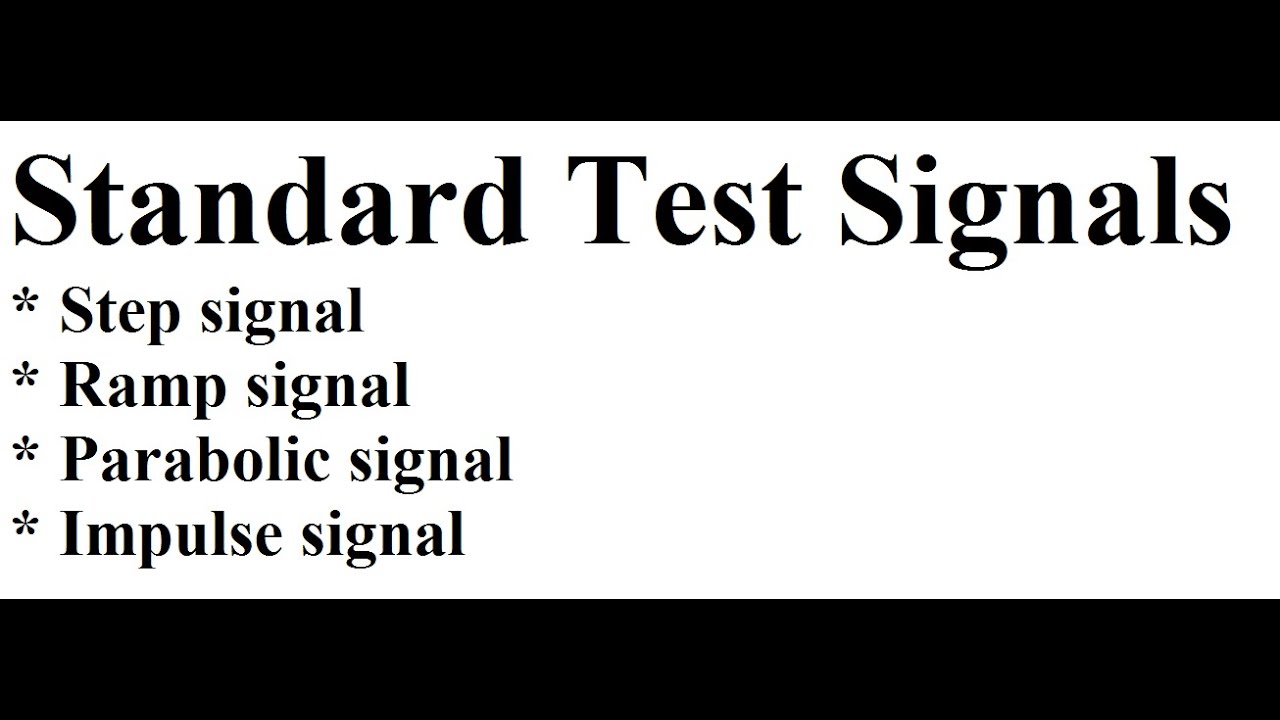 Standard Test Signals YouTube Standard Test Signals YouTube