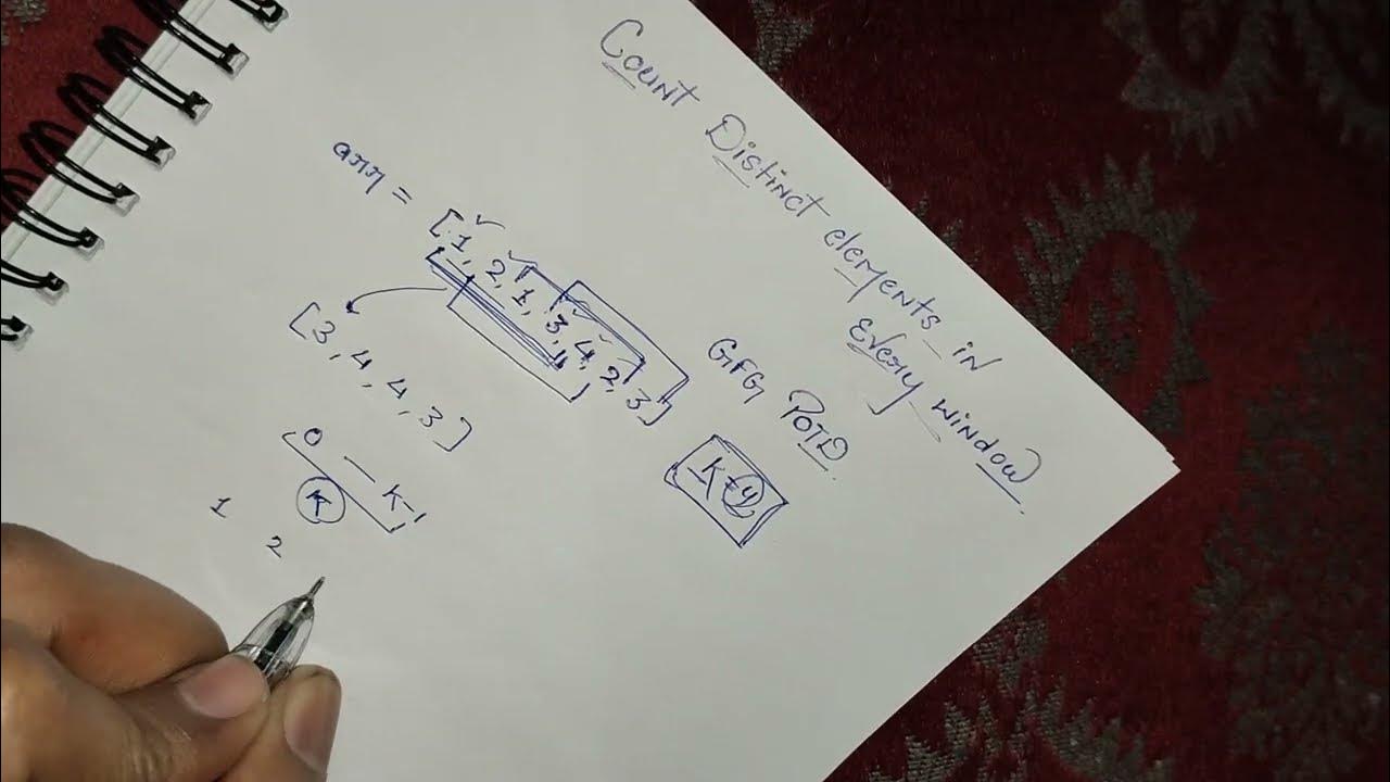 Count distinct elements in every window gfg potd solution - YouTube