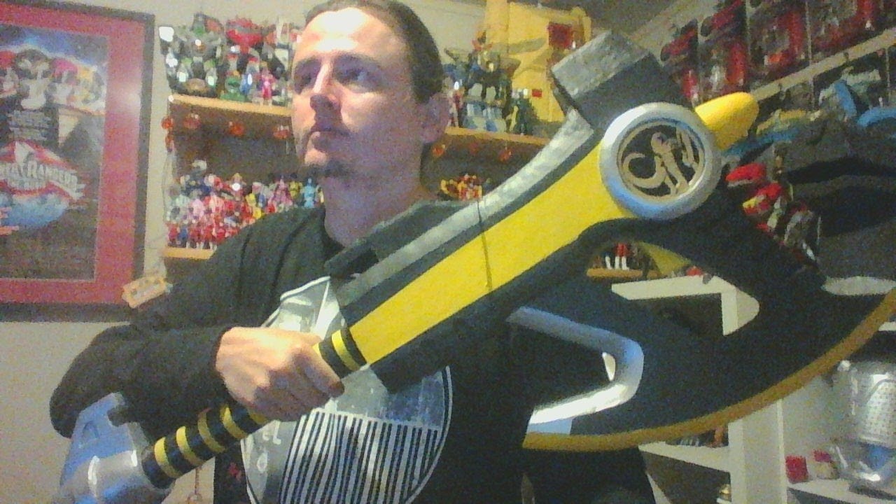 MMPR Black Ranger Power Axe - YouTube