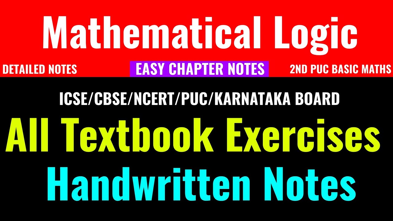 mathematical-logic-2nd-puc-basic-maths-chapter-handwritten-complete