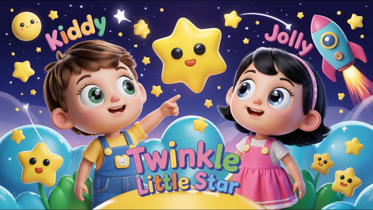 Twinkle Twinkle Little Star | 3D Kids Cartoon Nursery Rhyme | Bedtime ...