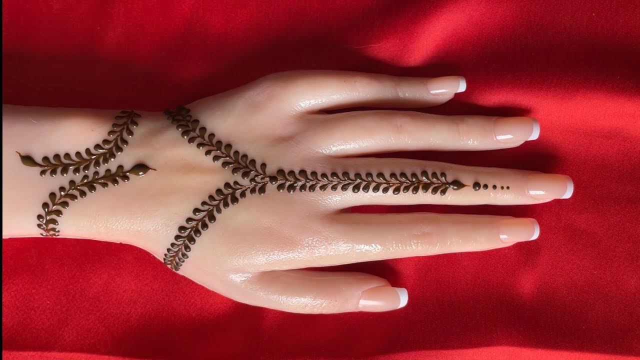 Henna Mehandi Clean & Stylish Design|आसान स्टाइलिश मेंहदी डिजाइन|#henna ...