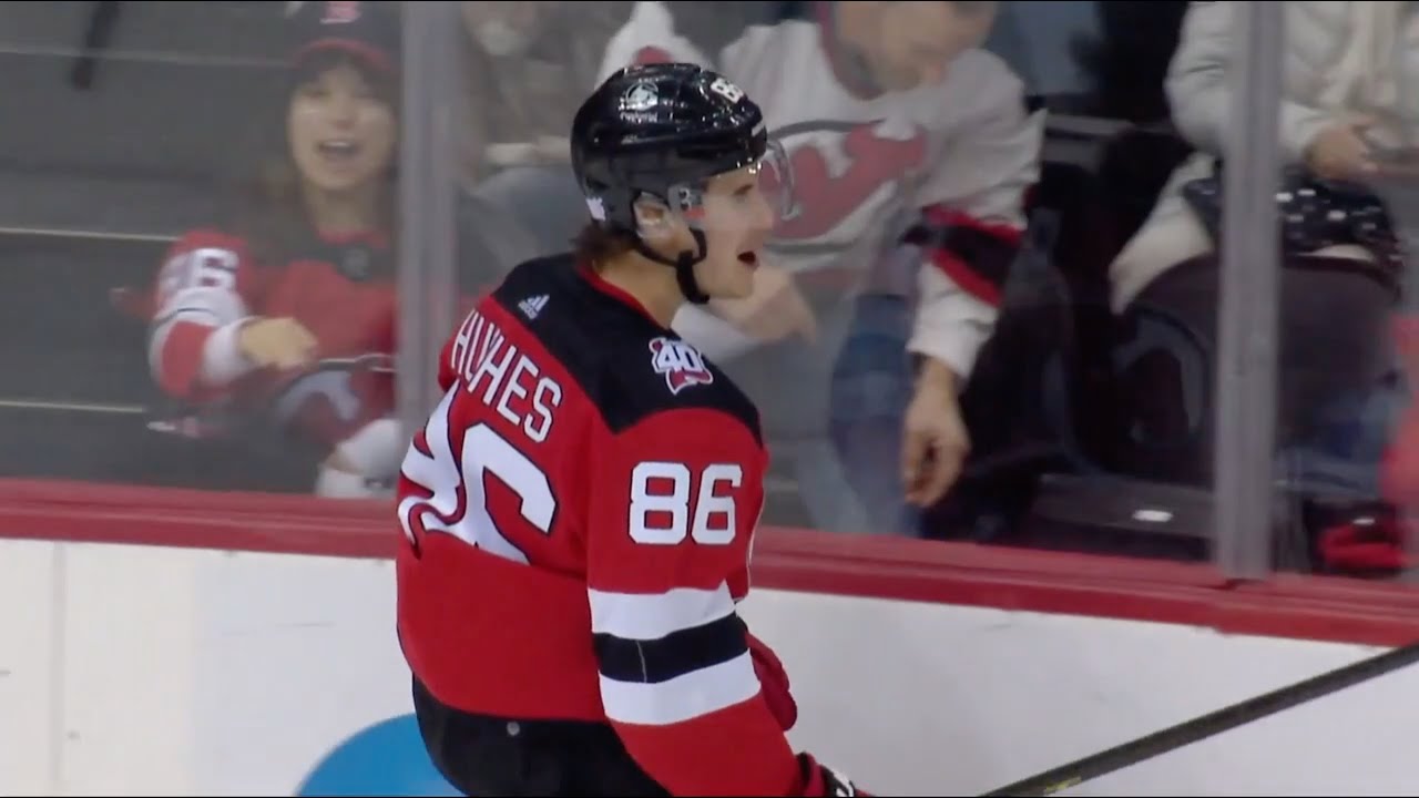 Jack Hughes records his first career hat trick against Capitals ...