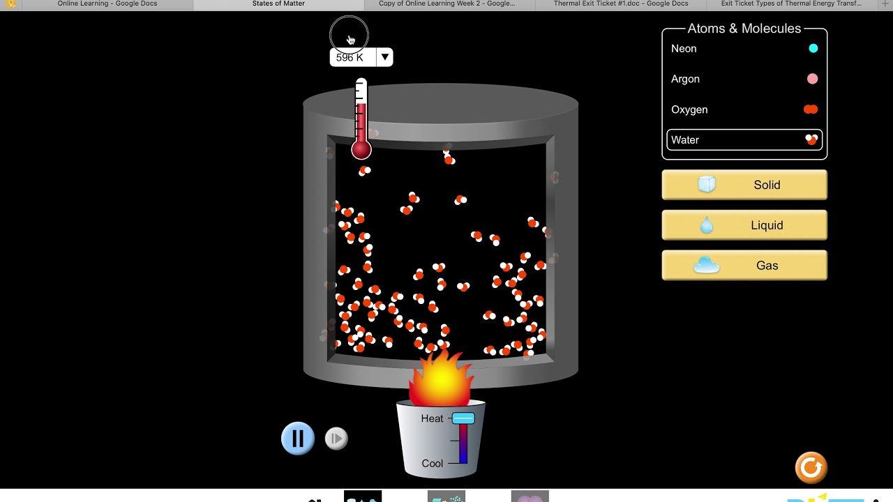 Evidence of thermal energy transfer simulation - YouTube