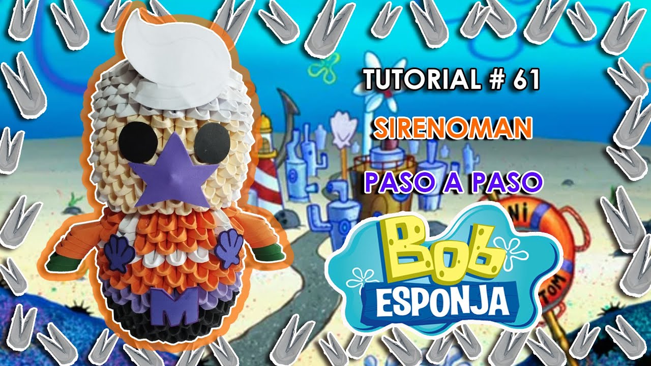 ¿Cómo hacer a SIRENOMAN🧜🏻‍♂️en Origami3D? ️|Bob Esponja🌊|Tutorial paso ...