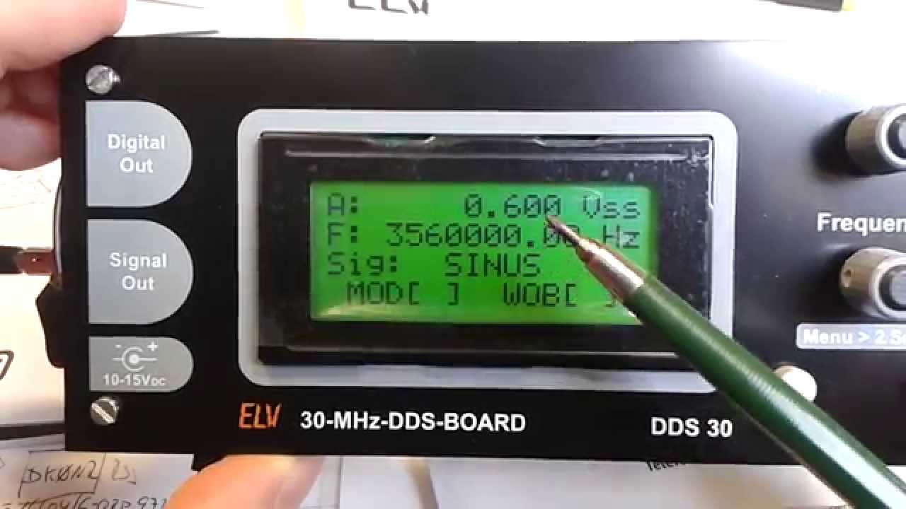 ELV 30MHz DDS-Board: Erste Eindrücke. - YouTube