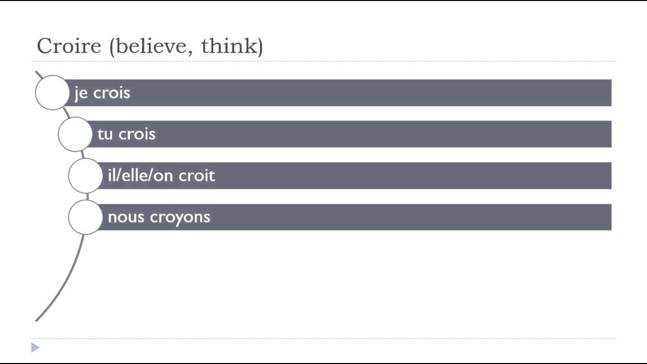 Francouzsky lekce = Croire # Indicatif Présent - YouTube