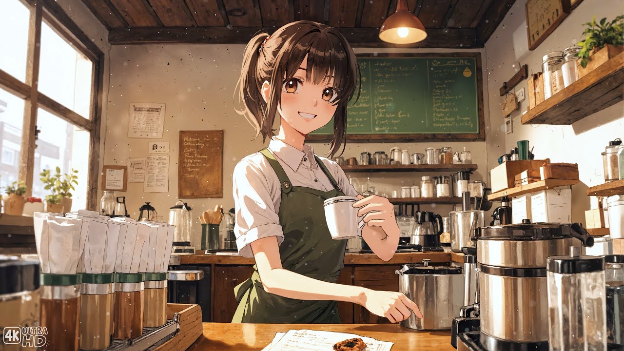 Autumn Morning Lofi 🍂 Feel Happy & Calm With Cozy Coffee Shop Ambience ...