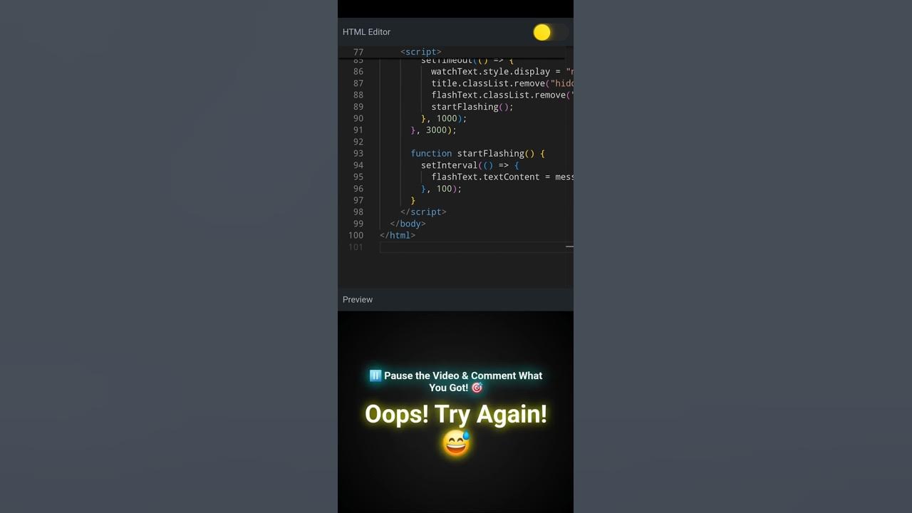 🎥 Pause The Video And Comment What You Got 🎯 Html Css And Js Challenge Fun Pausegame Coding
