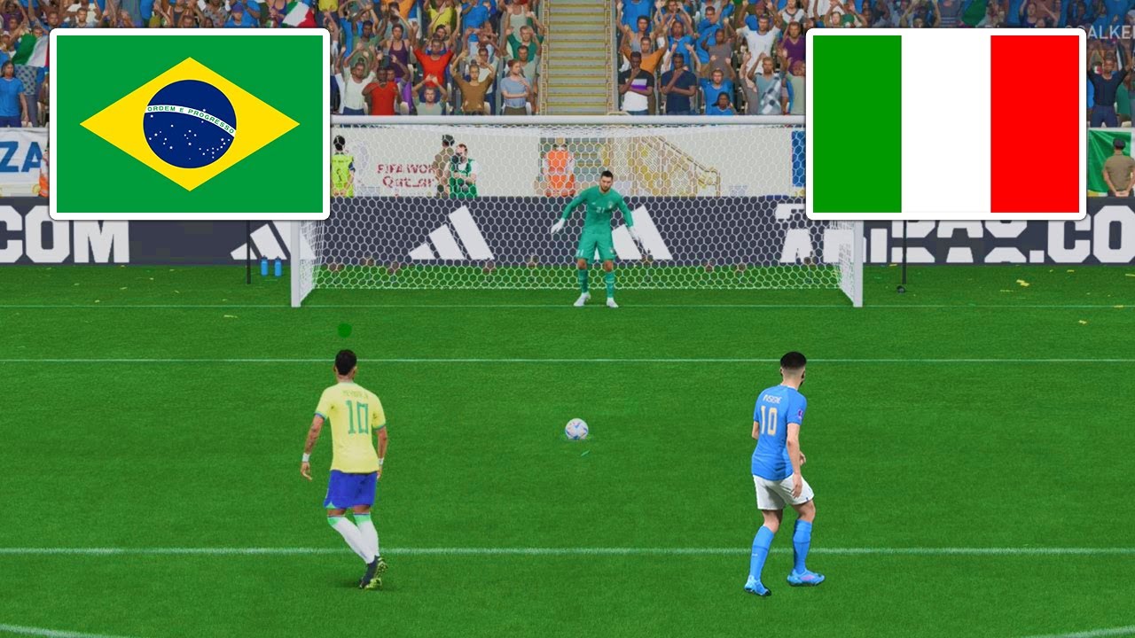 Brazil vs Italy / Penalty Shootout / Neymar vs Insigne / FIFA World Cup ...