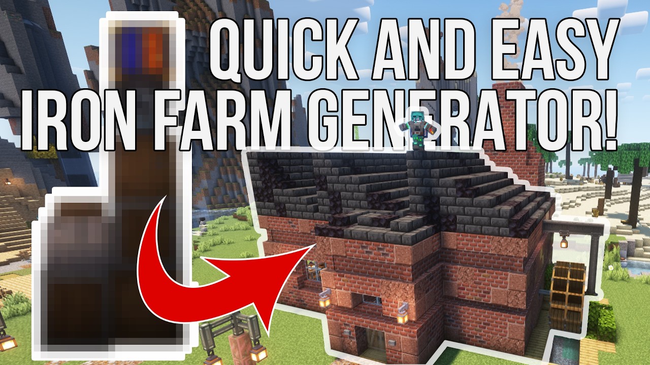 Small Create Workshop, Iron Farm Generator & Blaze Hunting | Minecraft ...