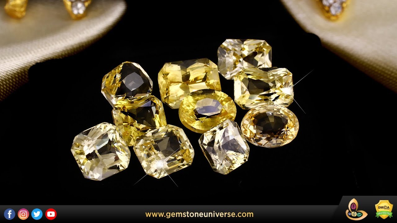 Premium Vedic Yellow Sapphire Astrology Jyotish Gemstone of Jupiter ...