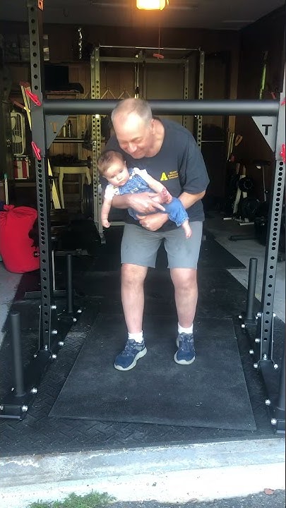 Blind Hillbilly Strength..new yoke and grand baby to help training for strongman. - YouTube