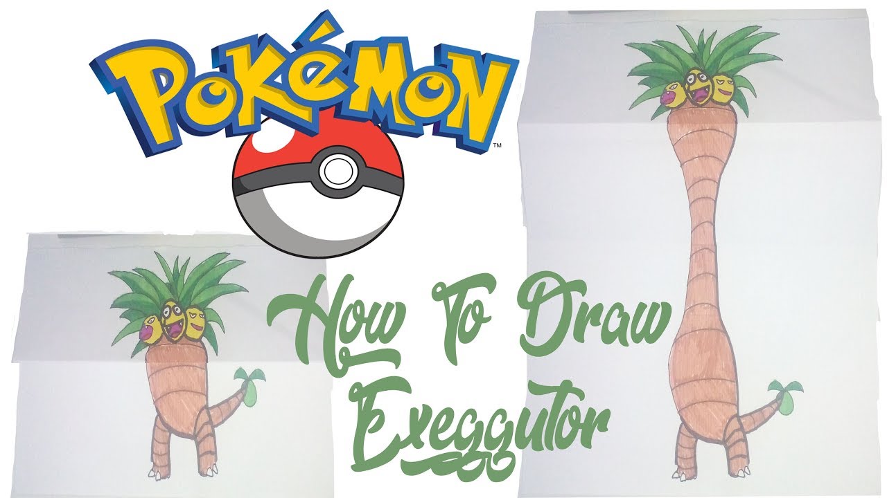 How To Draw Exeggutor (FOLDING SURPRISE POKEMON) - YouTube