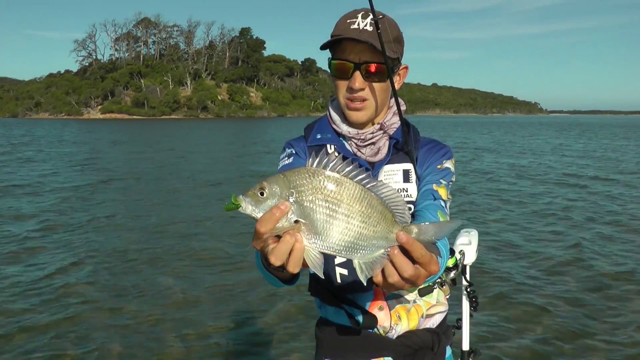 BREAM on Zman Grubs- Fishing The Sand Flats - YouTube