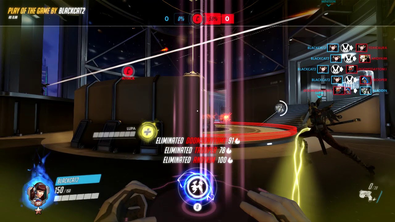 DVA POTG - Mid-Air Ulti (Quadruple Kill) - YouTube