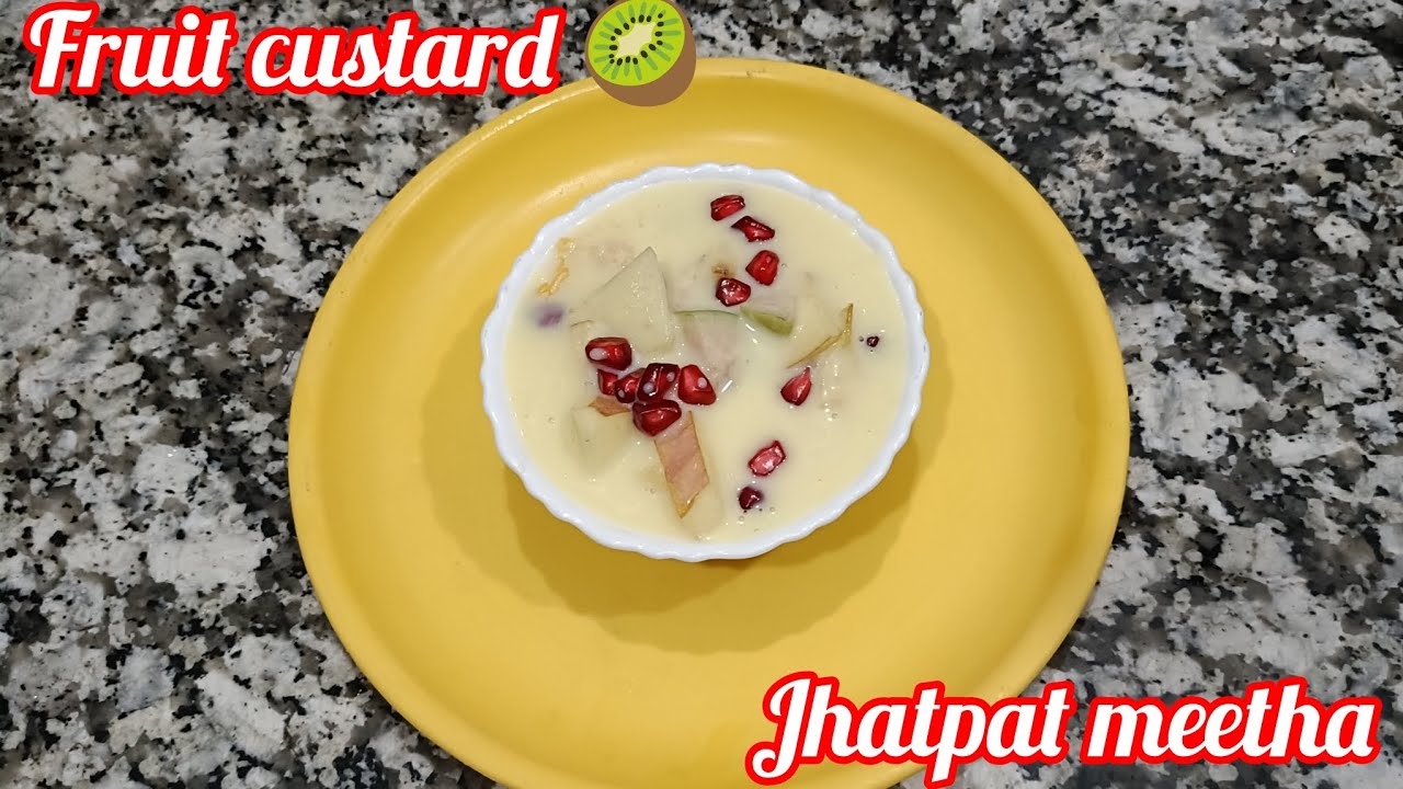 Fruit custard recipe। Custard recipe😋 children's favourite recipe 🤔😜 ...