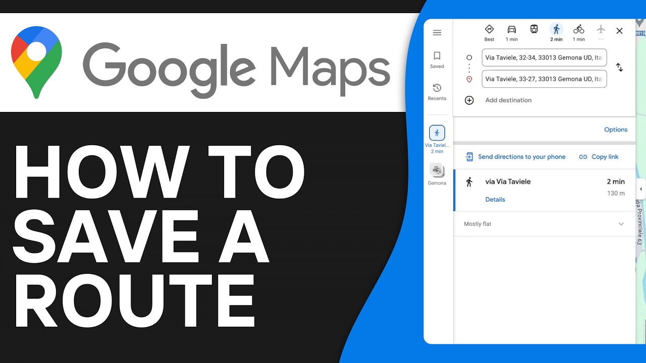 How To Save A Route On Google Maps (2026) - YouTube