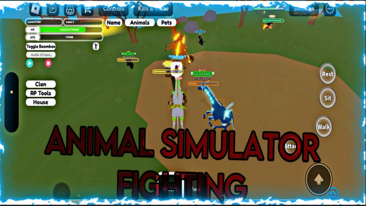 ANIMAL SIMULATOR FIGHTING (don’t click this video ima roll rick you🫡 ...
