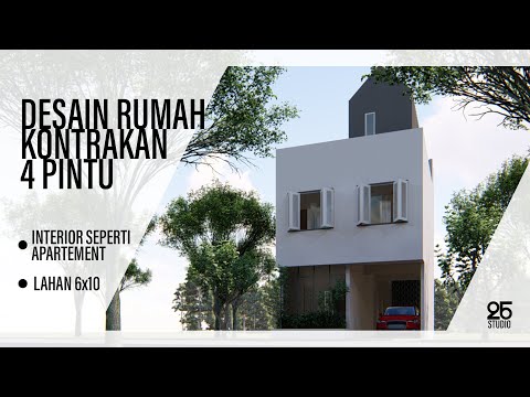 DESAIN RUMAH KONTRAKAN DI LAHAN 6x10: DAPAT 4 RUMAH
