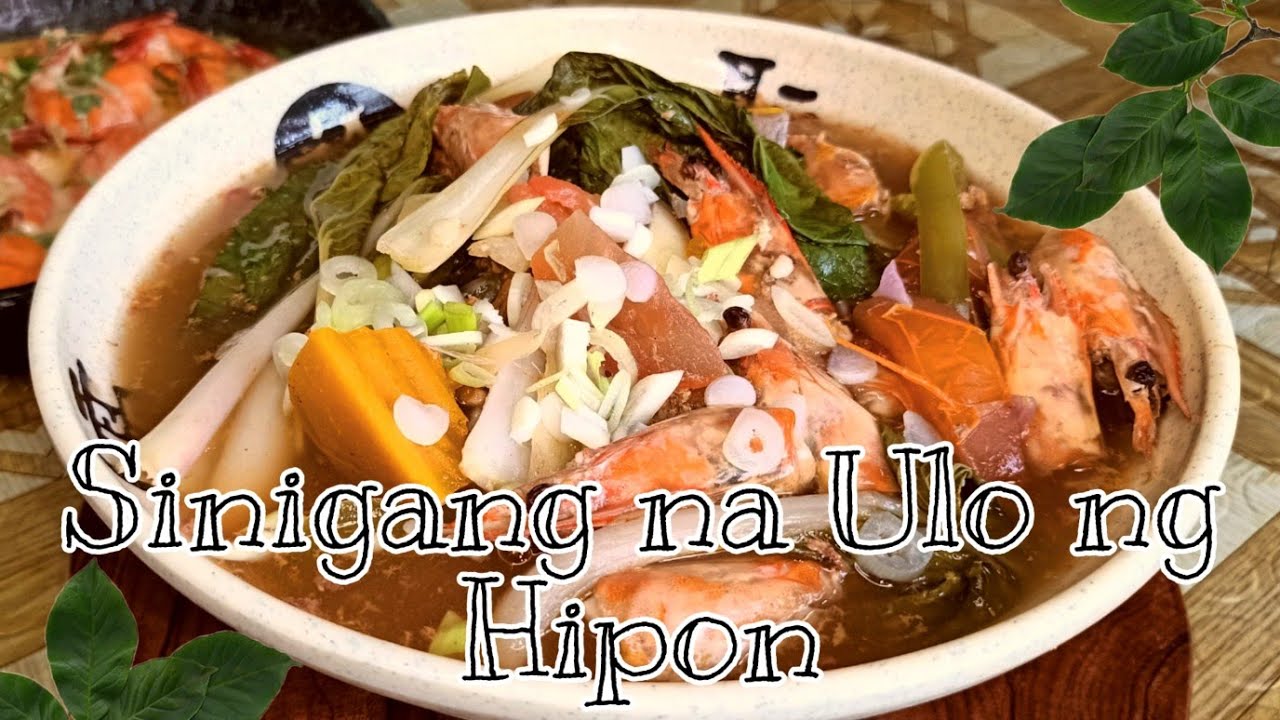 Sinigang na ulo ng hipon - sour shrimp head soup with veggies - YouTube