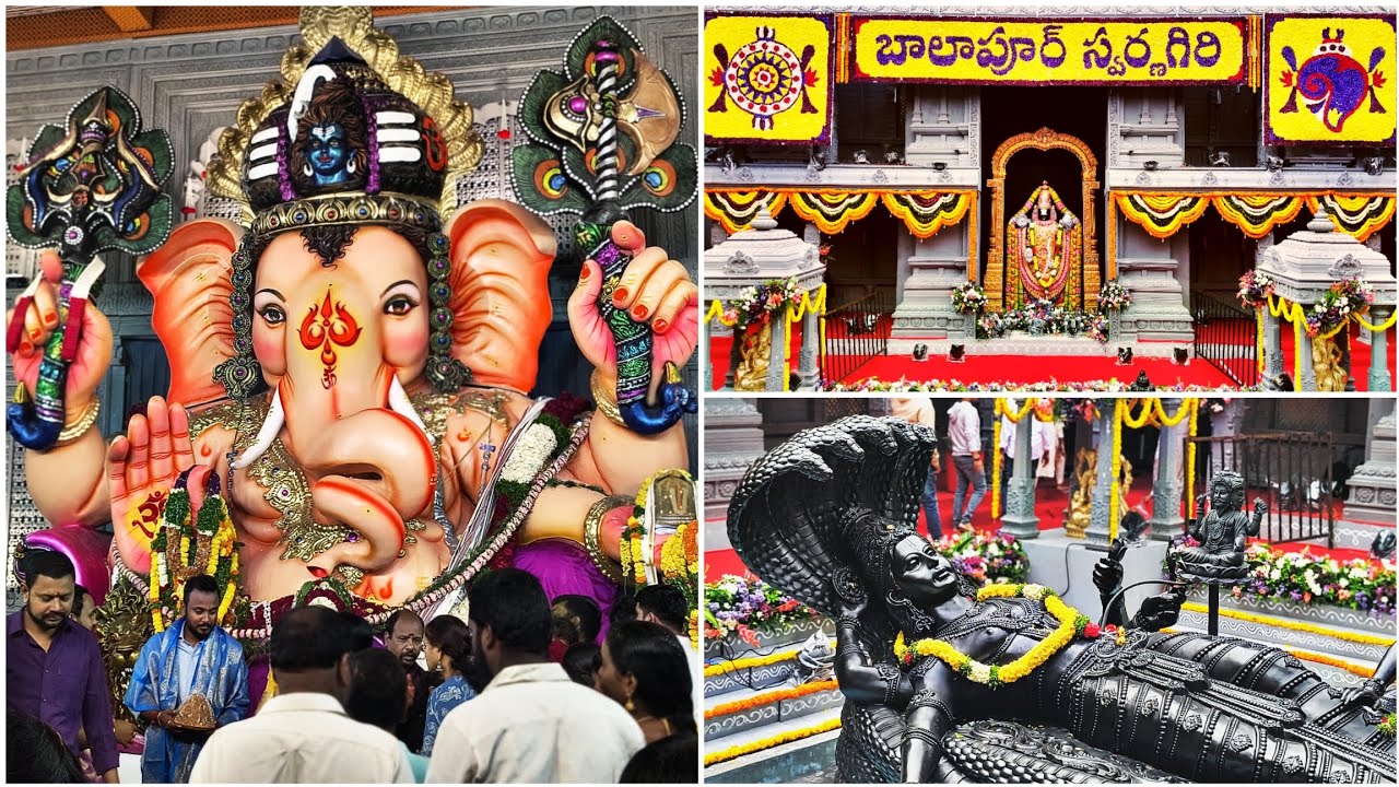 Balapur Ganesh 2025 |Balapur Ganesh Mandapam Decoration Swarnagiri ...