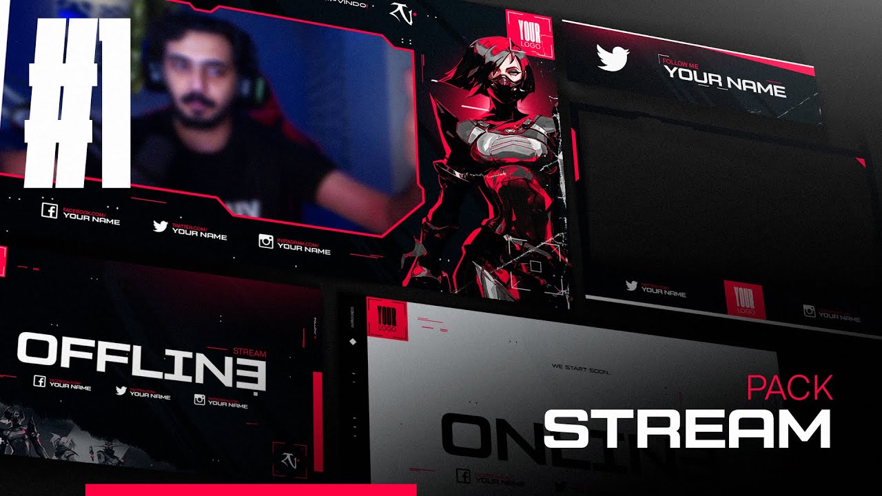 Full Stream Package Design in Photoshop (FREE PSD) - Valorant - YouTube