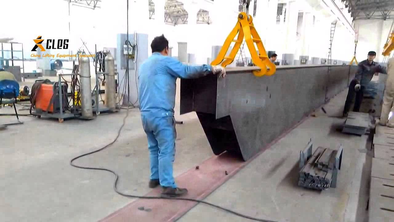 How to make an overhead crane?- Welding of lower flange - YouTube
