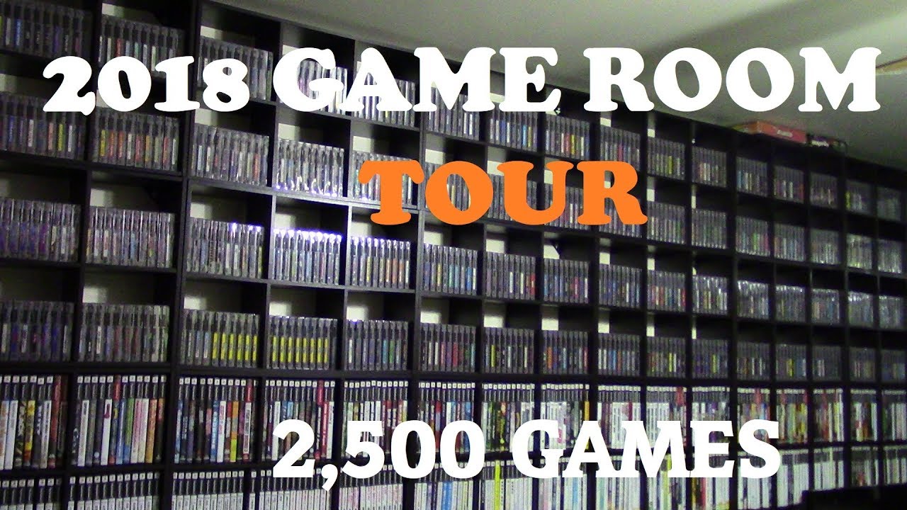 2018 Video Game Room Tour! 2500 games. Gamer Wayne - YouTube