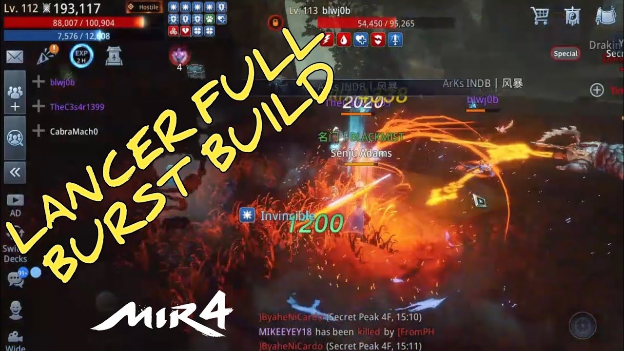 Gaano nga ba kaganda ang Lancer na Burst type? Watch this! | Mir4 - YouTube