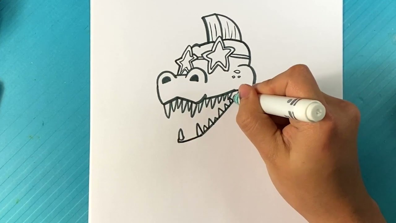 How to Draw FIVE NIGHTS AT FREDDY'S - Montgomery Gator - YouTube