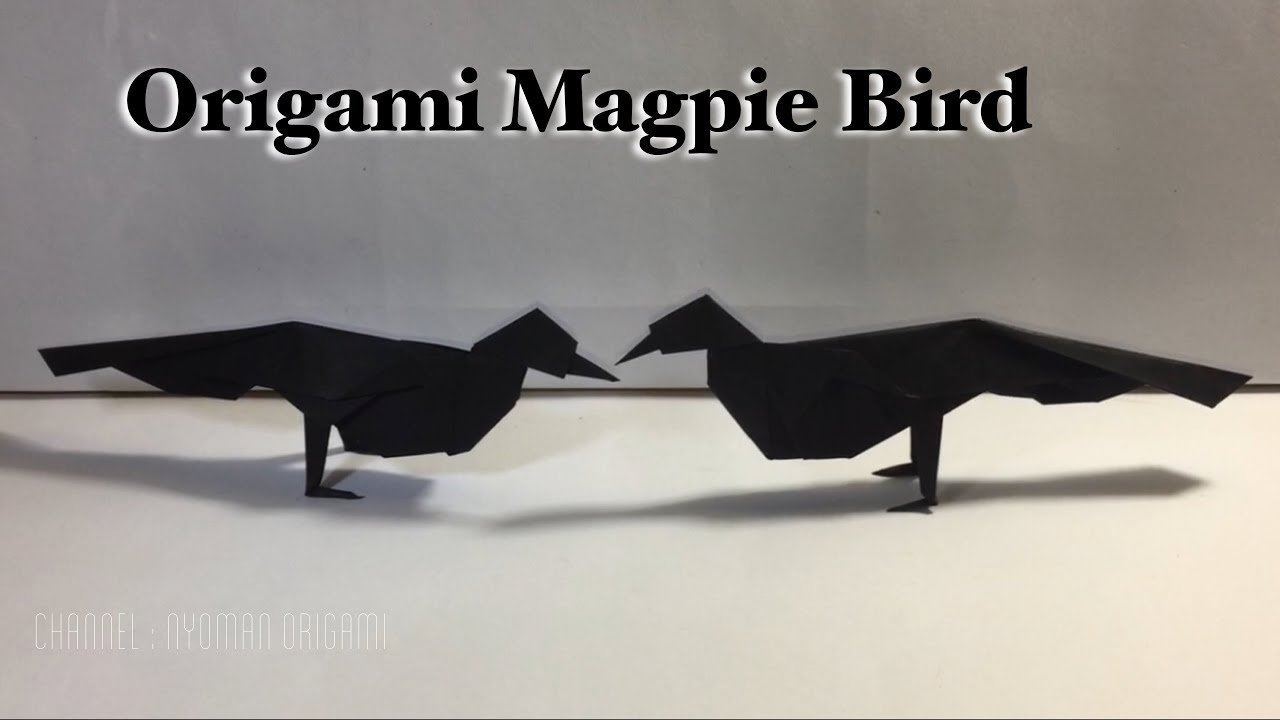 Origami Magpie Bird - How to make an Origami Magpie - YouTube