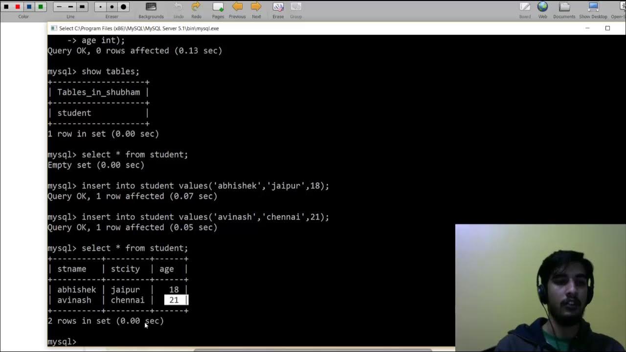 Mysql Tour Part 5 - Execution of commands in Mysql - Class XII Information Practices By Shubham ...