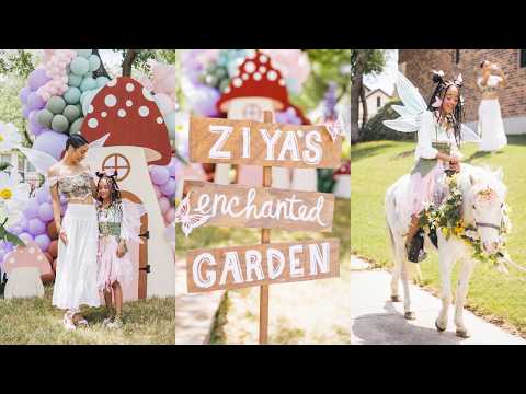 Magical Fairy Garden Birthday Party with a REAL UNICORN! | Ziya's 8th Birthday