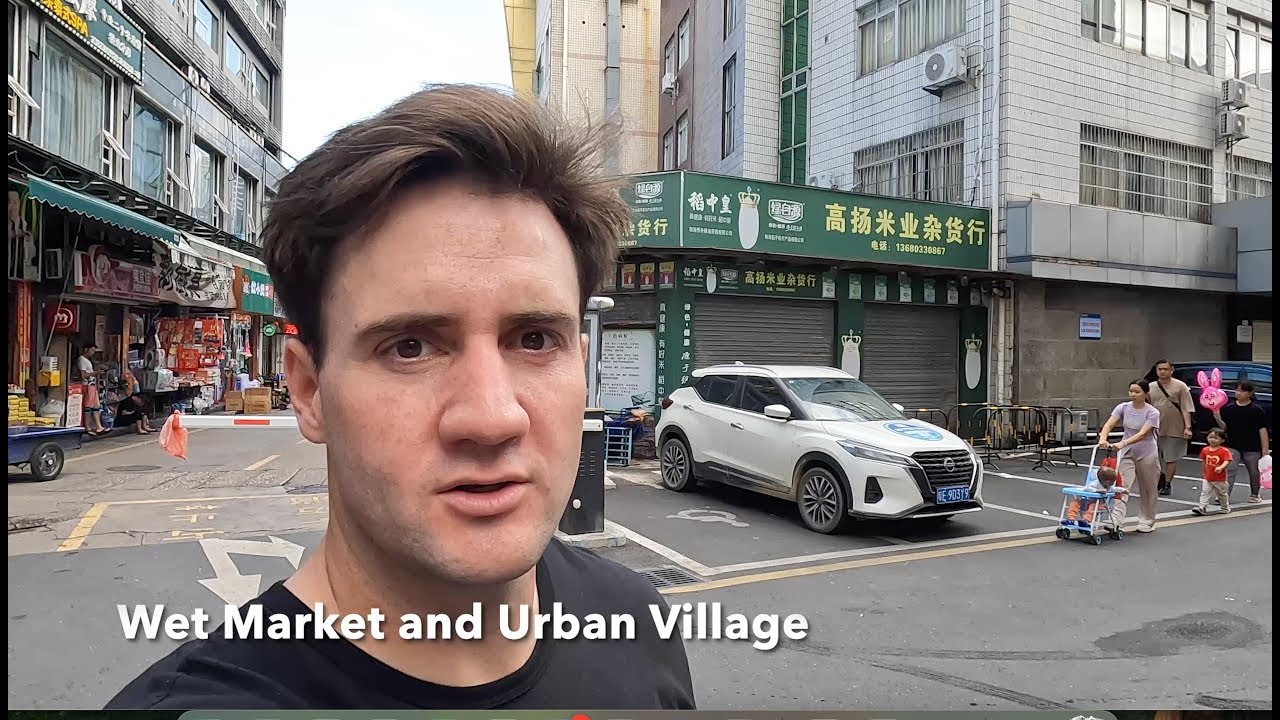 Walking through a wet market and urban village in China. - YouTube